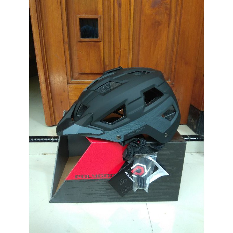 Jual HELM POLYGON RAMP HITAM | Shopee Indonesia