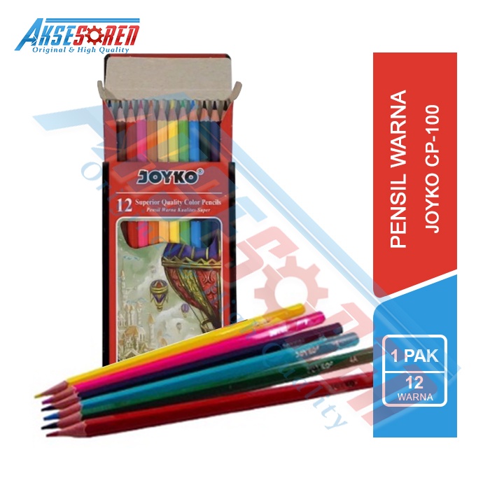 Jual Pencil Warna Panjang Joyko [cp 100 12 Warna] Peralatan
