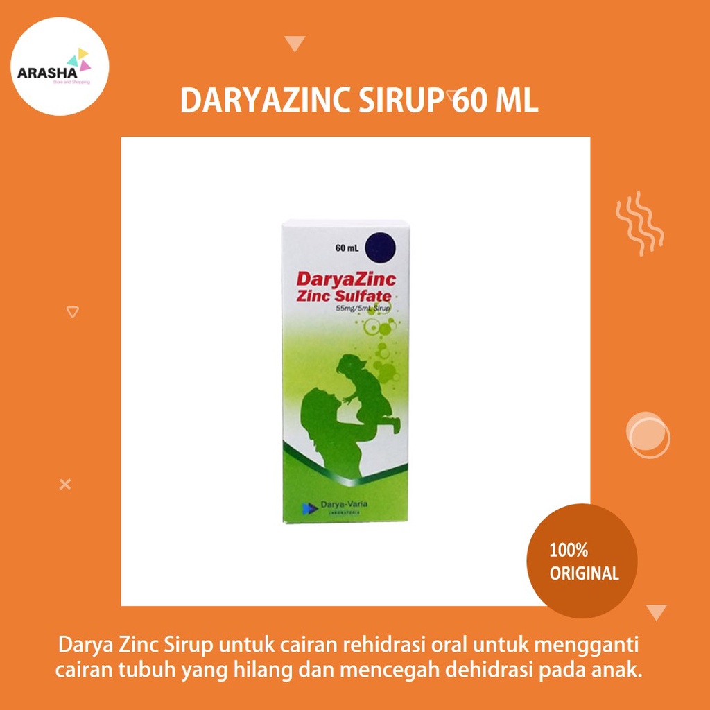 Jual DARYAZINC SIRUP 60 ML Obat Diare Anak/Dehidrasi/Mencret/Saluran ...
