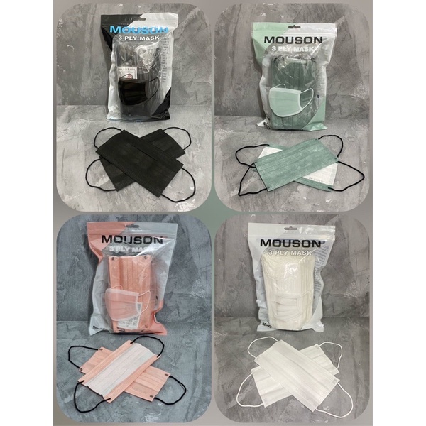 Jual Masker Earloop Mouson 3Ply Warna | Shopee Indonesia Jual Masker Earloop Mouson 3Ply Warna | Shopee Indonesia