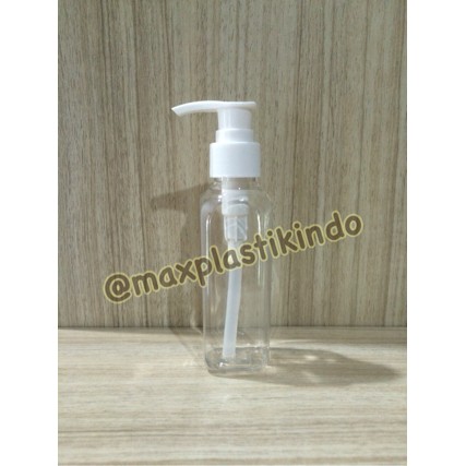 Jual Botol pump 100 ml/ botol pump kotak 100 ml/ botol pompa kotak 100 ml/ botol pompa 100 ml ...
