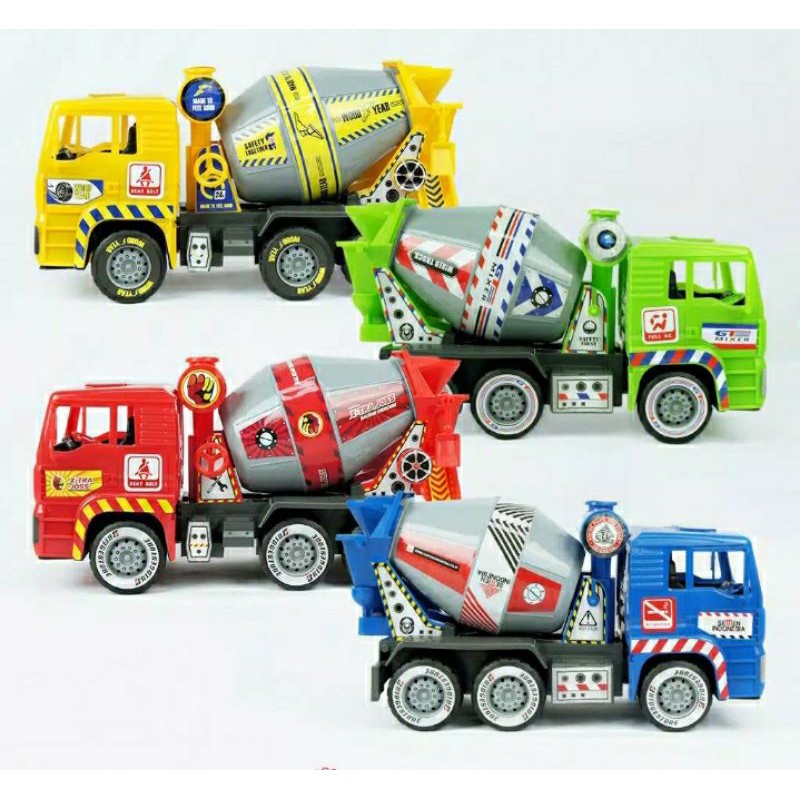 Jual Mainan Mobil Konstruksi Mixer Truck/Truk Molen KGP 8081 | Shopee ...