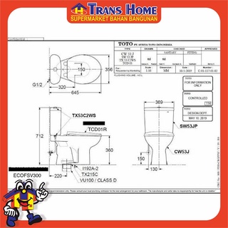 Jual Closet Kloset Duduk Monoblock Monoblok TOTO CW 53J SW53JP WHITE ...