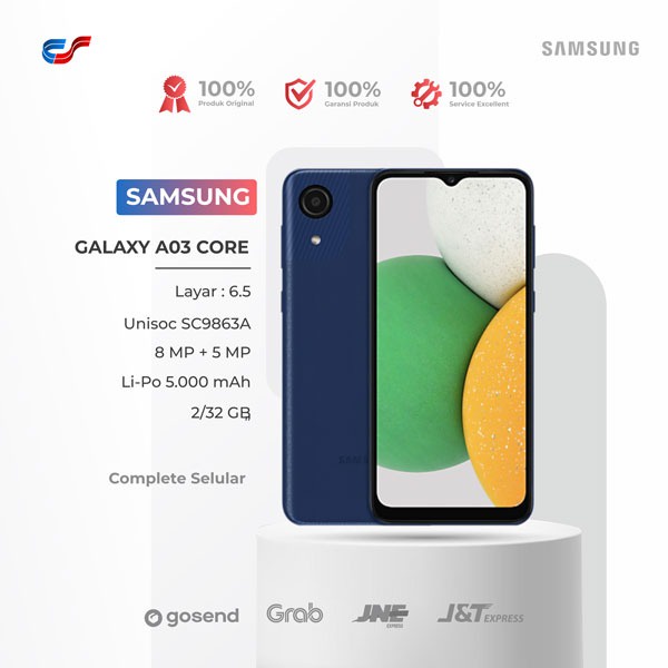 Jual Samsung Galaxy A03 Core 2/32GB - Unisoc SC9863A - 5000mAH Garansi ...