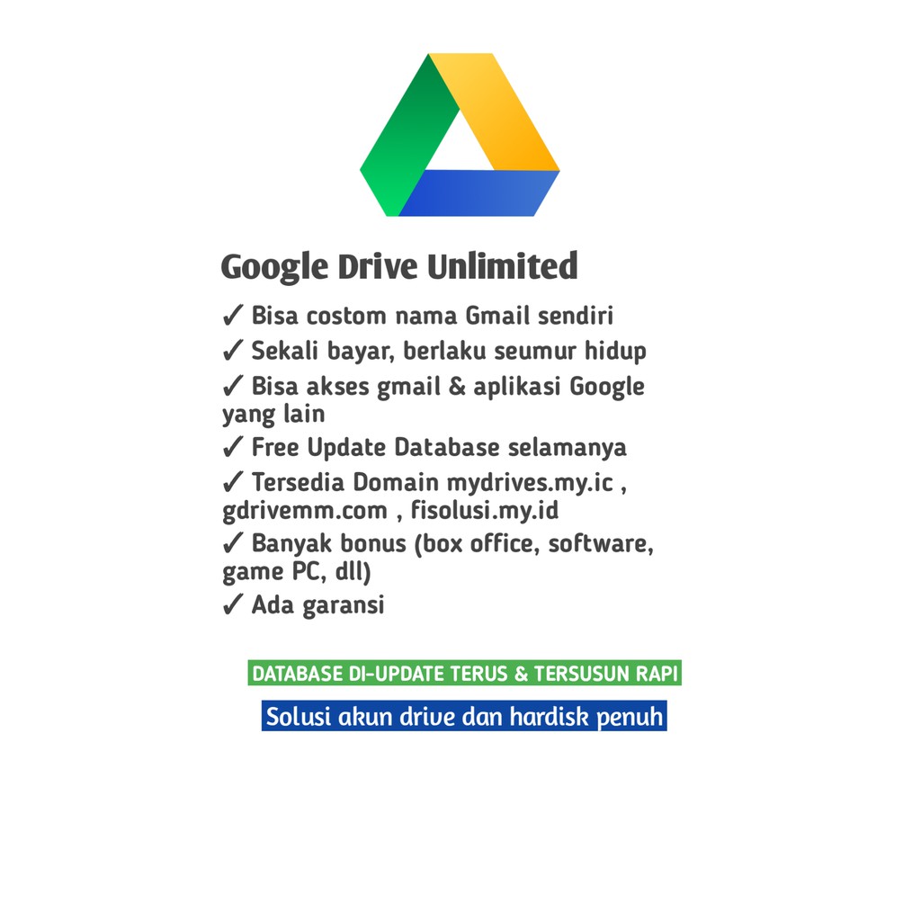 Jual Akun google Drive UNLIMITED + Full database MURAH!!! | Shopee Indonesia