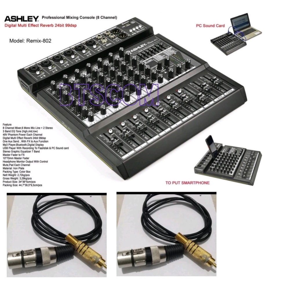 Jual MIXER ASHLEY REMIX802 MIXER ASHLEY 8 CHANNEL REMIX 802 ORIGINAL ...