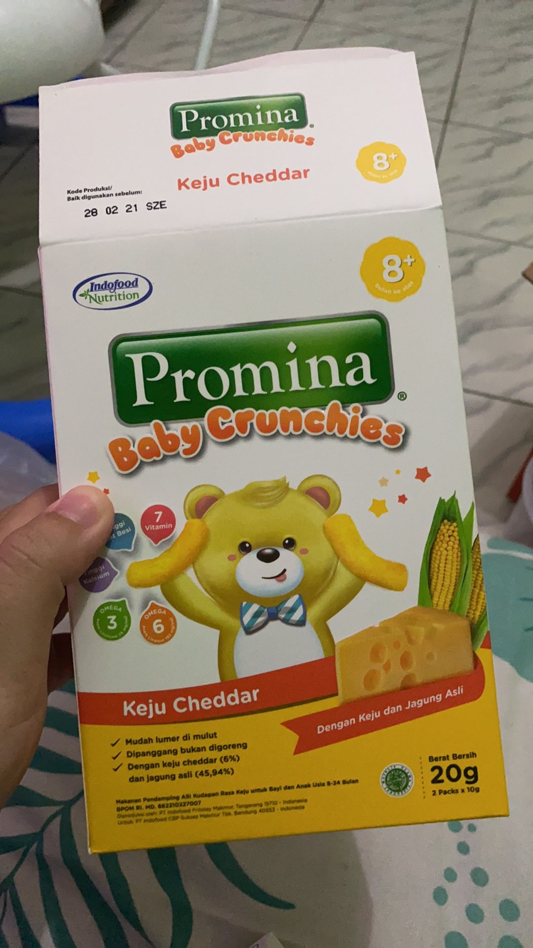 Promina Baby Crunchies Keju Cheddar 20 g | Shopee Indonesia