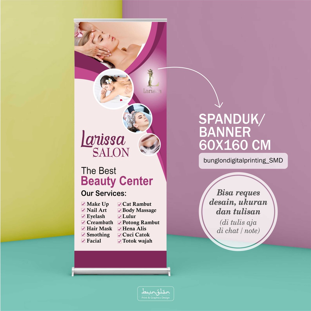 Jual Size 60x160 Cm, Spanduk Banner Salon Custom Murah | Shopee Indonesia