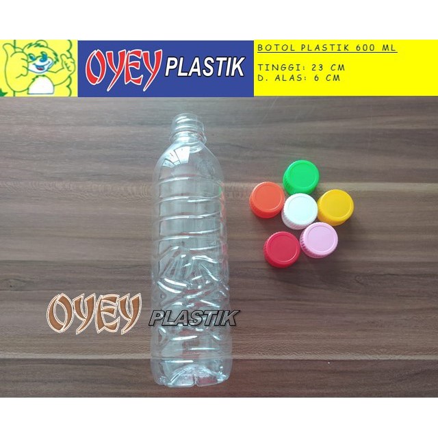 Jual (Isi 126) Botol air mineral/botol minuman plastik ukuran 600 ml ...