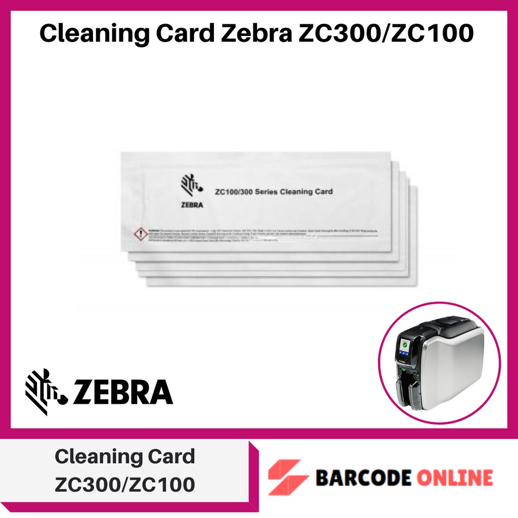 Jual CLEANING KIT ID CARD PRINTER ZEBRA ZC100/ZC300 (105999-311 ...
