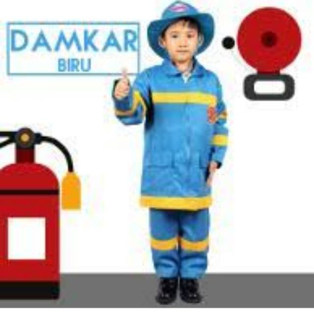 Jual Baju / stellan /kostum / seragam profesi anank Pemadam kebakaran ...