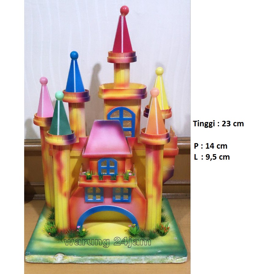 Jual topper gabus styrofoam busa bentuk istana cinderella snow white ...