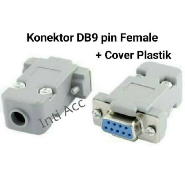 Jual Konektor DB9 Female + Cover Plastik / Konektor RS232 DB9 pin Female Indonesia|Shopee Indonesia