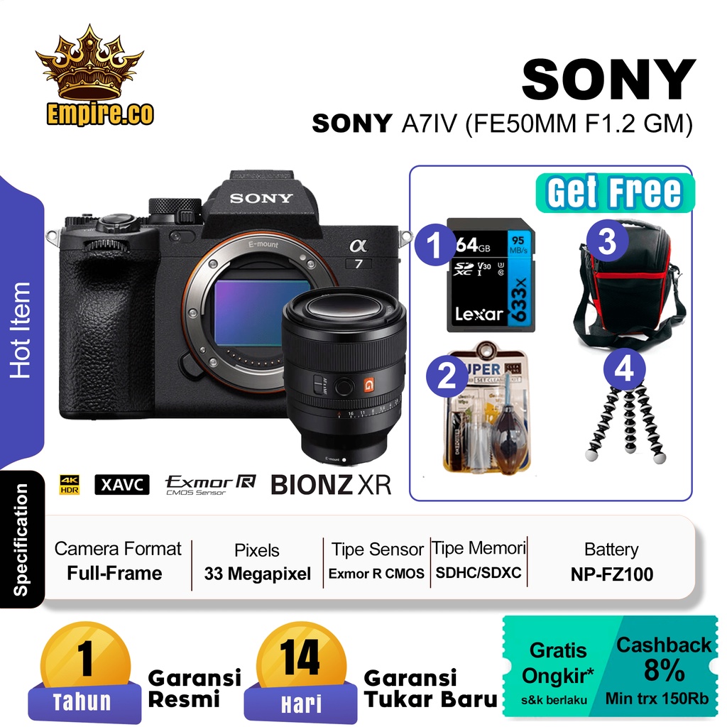Jual Sony A7IV Sony a74 Sony A7 IV Mirrorless Camera | Shopee Indonesia