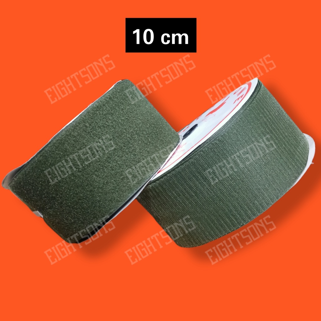 Jual PROMO Velcro Lebar 10 cm Hijau Tentara/Hijau TNI meteran MURAH ...