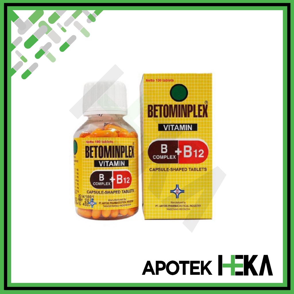 Jual Betominplex Botol 100 Tablet Vitamin B Complex + B12 | Shopee ...