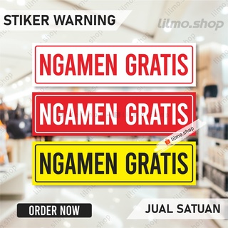Jual Stiker Ngamen Gratis, Stiker Peringatan, Stiker Warning, Bahan ...