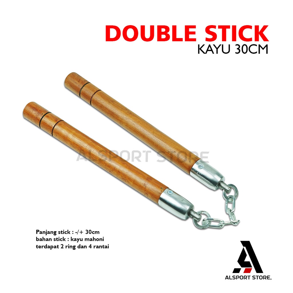 Jual Double Stick Kayu Mahoni 30cm (COD) | Shopee Indonesia