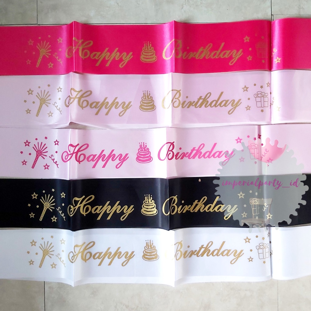 Jual Sash Selempang HBD Ultah Ulang Tahun Happy Birthday | Shopee Indonesia