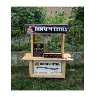 Jual booth kayu jati Belanda booth minimalis modern gerobak jualan ...