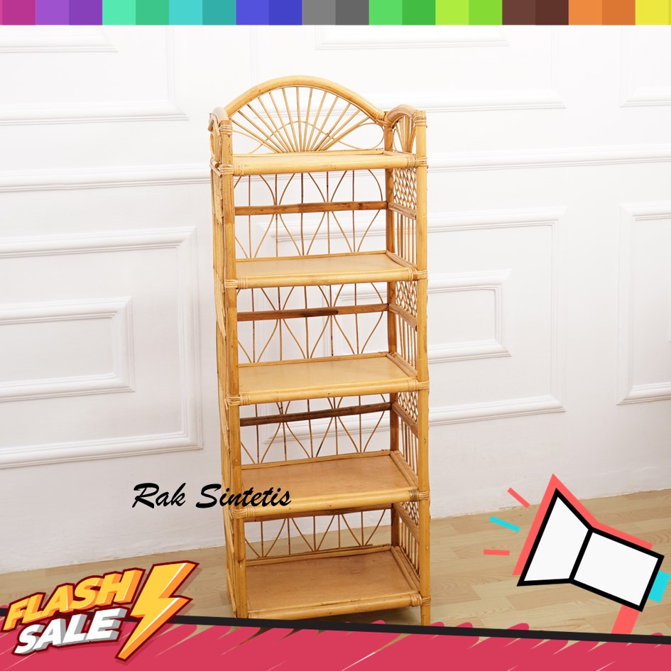 Jual Rak Rotan Alami Sudut Susun Kipas Serbaguna Multifungsi | Shopee ...