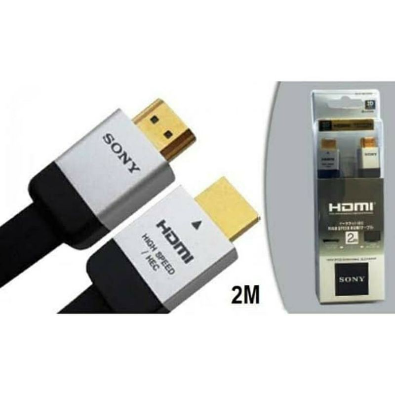 Jual Kabel HDMI sony 2meter kualitas 4K pipih HQ | Shopee Indonesia
