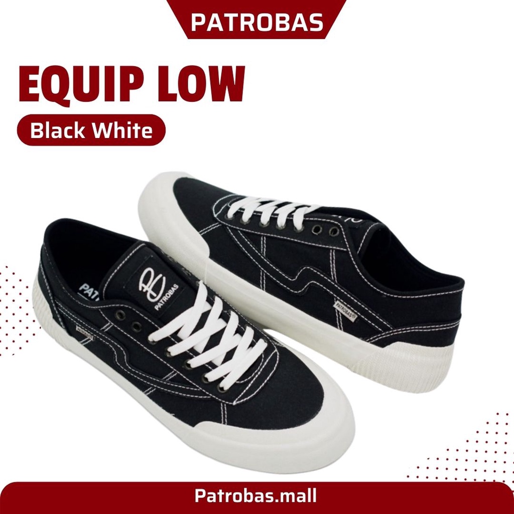 Jual Patrobas Equip Low Black White Original | Shopee Indonesia