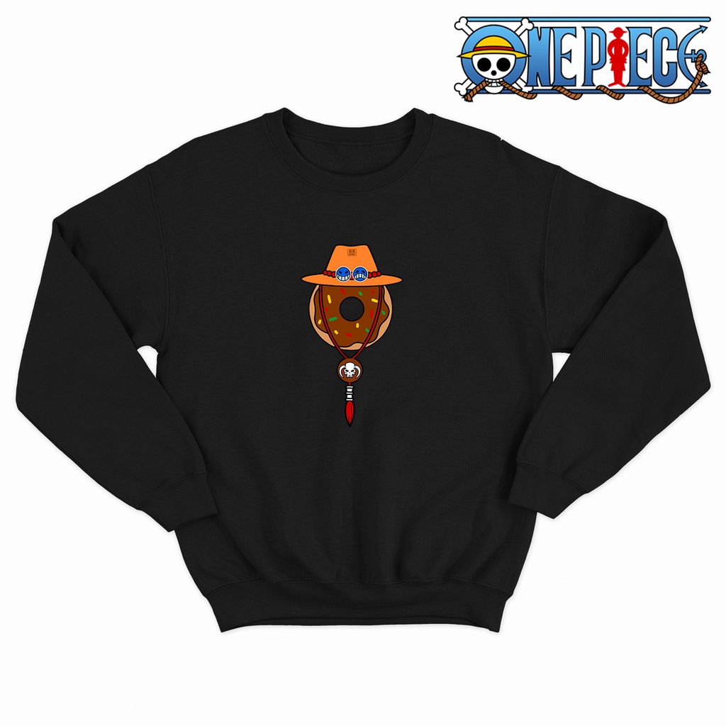 Jual Sweater Crewneck Portgas D Ace Donat Donut Anime One Piece 1271 ...