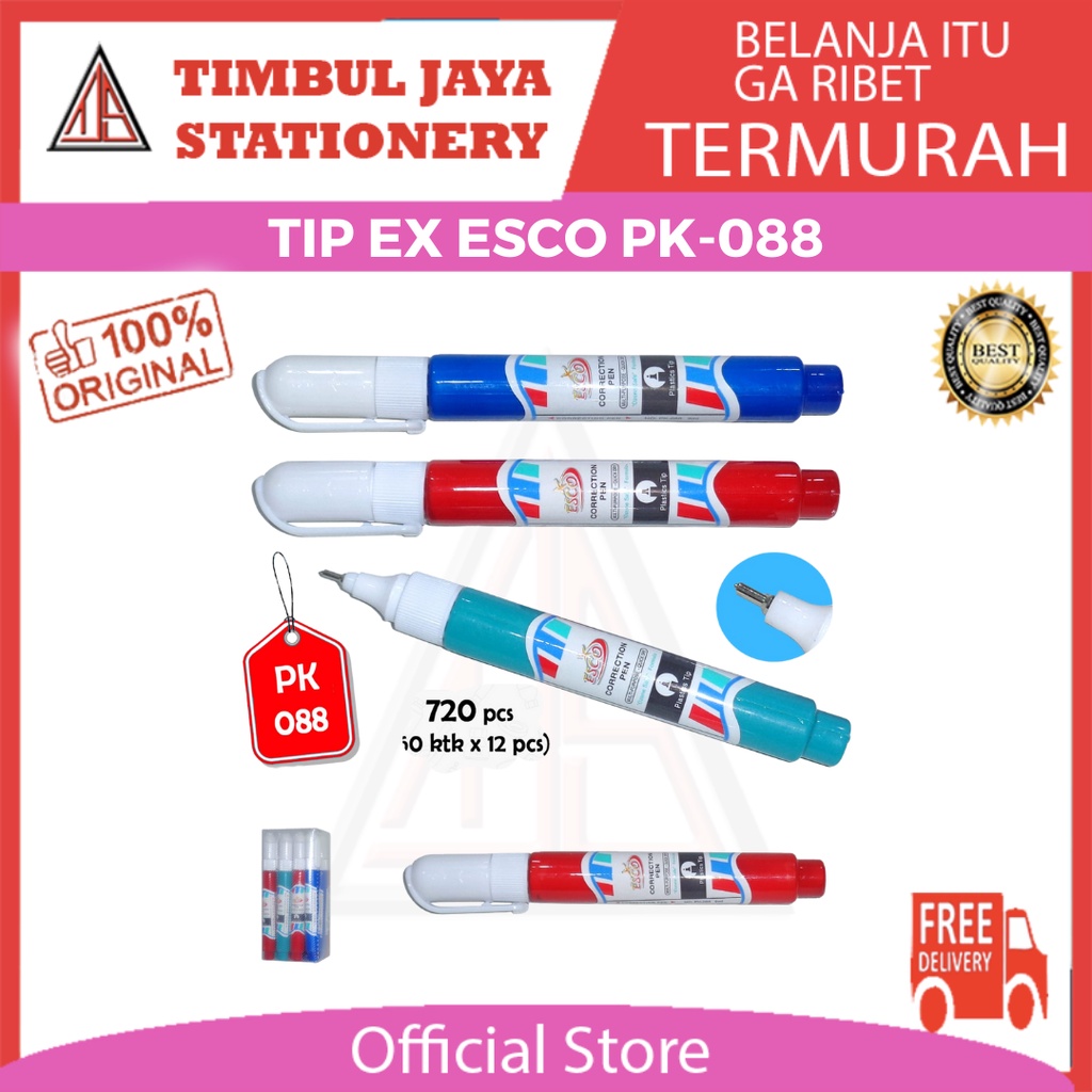 Jual Esco tip ex tipe x cair murah tipe x cair bentuk pen correction ...