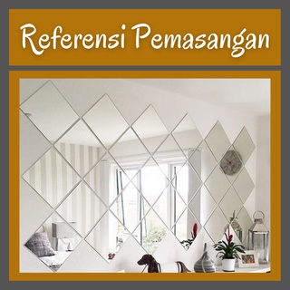 Jual MINIMALY Kaca Tempel Dinding (CERMIN ASLI ukuran 15x15cm) dekorasi ...