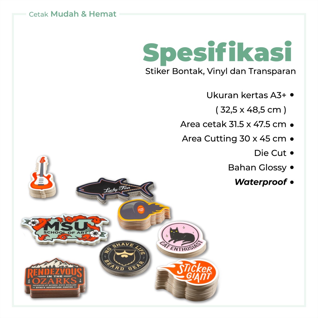 Jual STIKER VINYL CUTTING PUTUS / STIKER DIE CUT | Shopee Indonesia