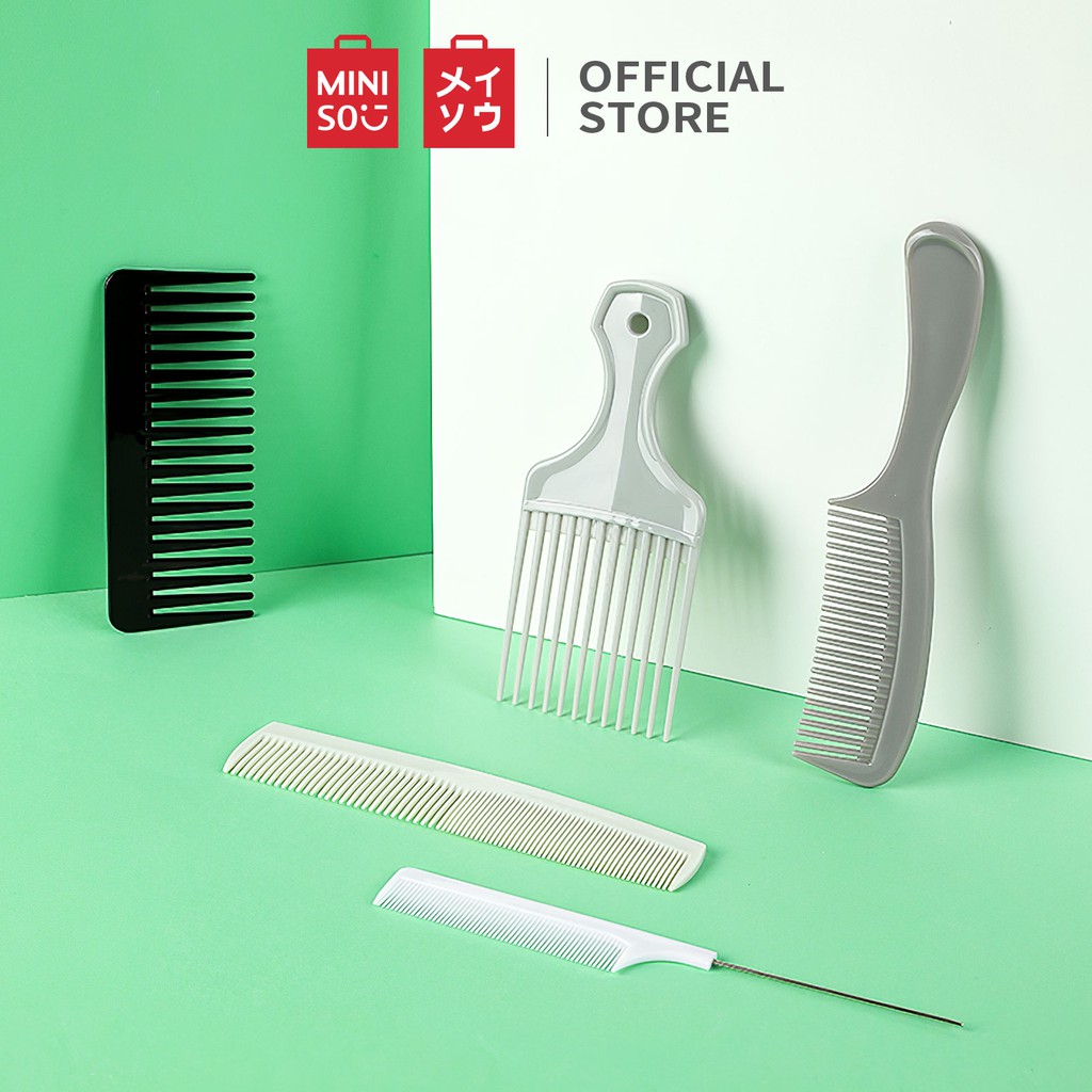 Jual Miniso Beauty Sisir Rambut Set 5 Pcs Professional Serbaguna Comb ...