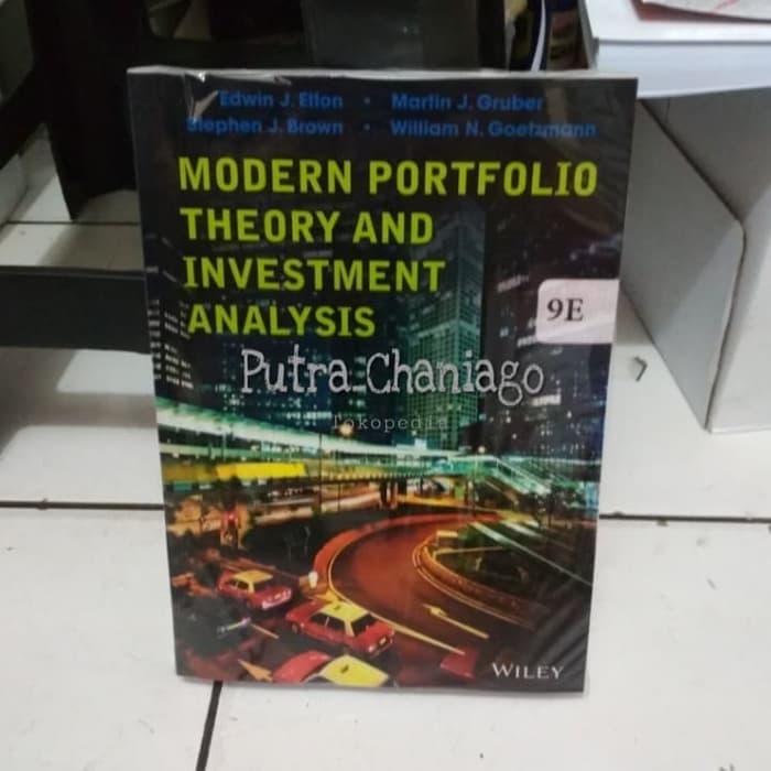 Jual Buku - Modern Portfolio Theory and Investment Analysis 9e by Edwin ...