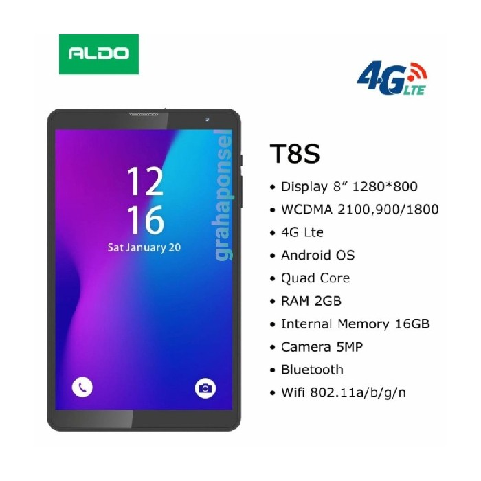 Jual Tablet baru ALDO T8S 216 Ram 2GB Internal 16GB Tablet Murah 8 inch ...