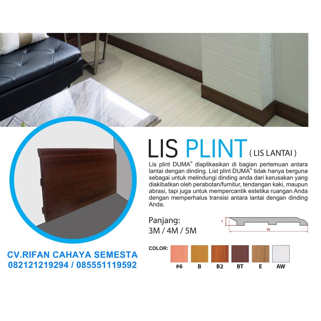 Jual List Plint Duma Panel ( 3 meter ) / List Lantai / List WPC ...