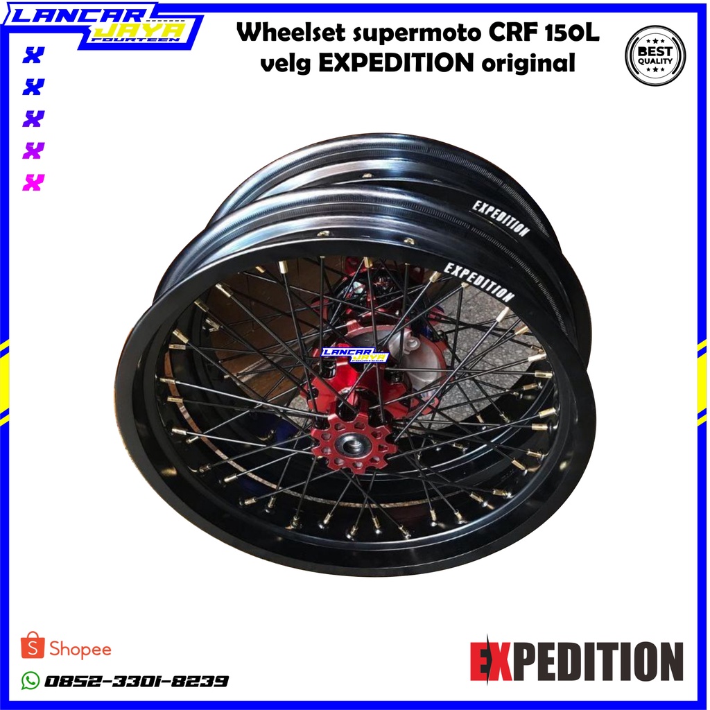 Jual PAKET VELG WHEELSET SUPERMOTO CRF KLX WR155 VELG EXPEDITION ...
