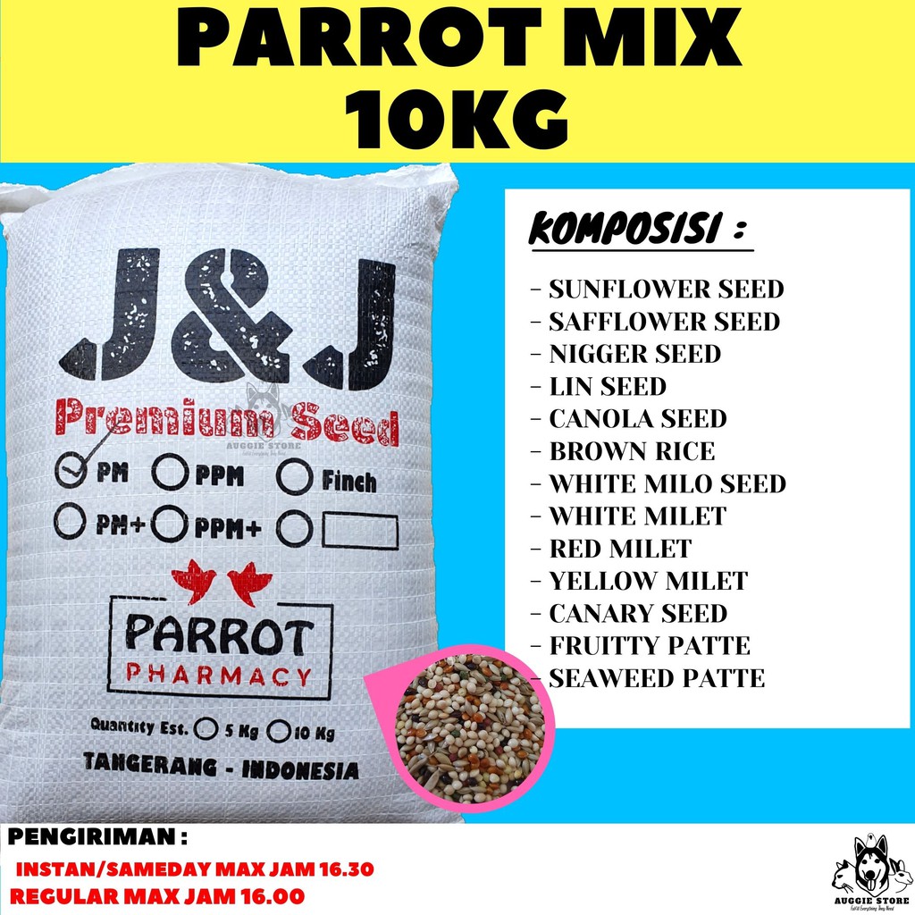 Jual (REGULER) Parrot mix Pakan Harian lovebird, pakan campuran, pakan ...