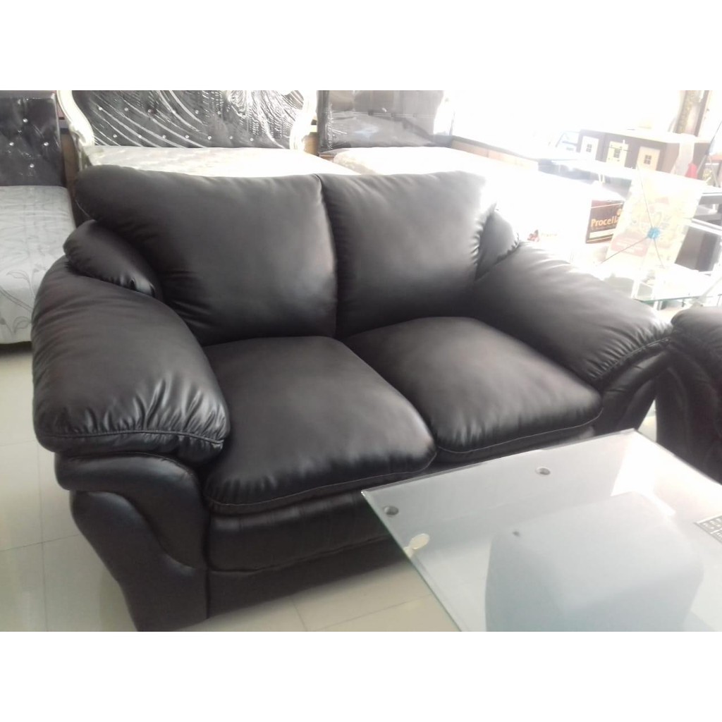 Sofa Kursi Tamu Jumbo Dakron Empuk Mewah Coklat / Hitam + Meja Siera ...