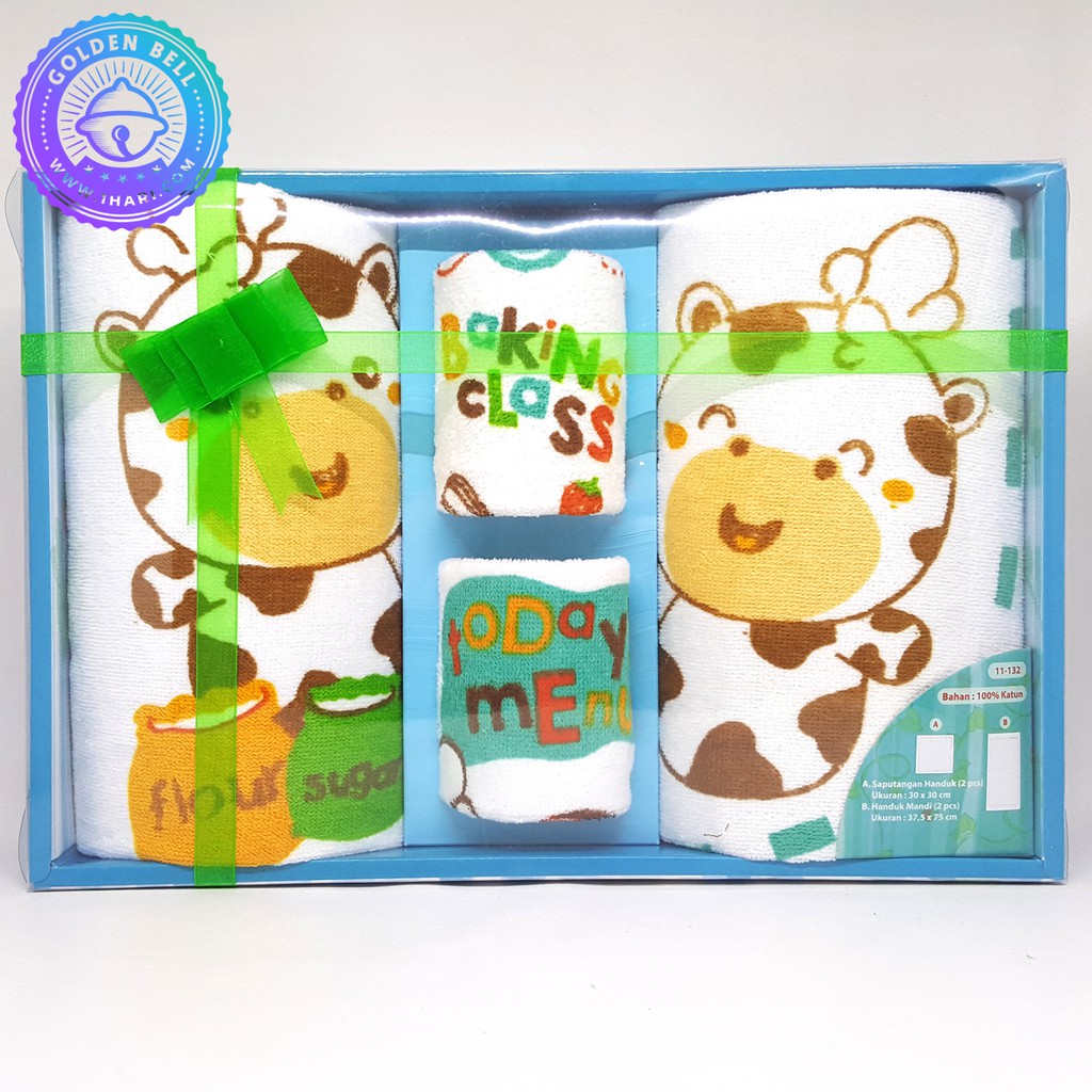 Jual Handuk Set / Baby Gift Set / Paket Handuk Set Bayi Motif Sapi ...