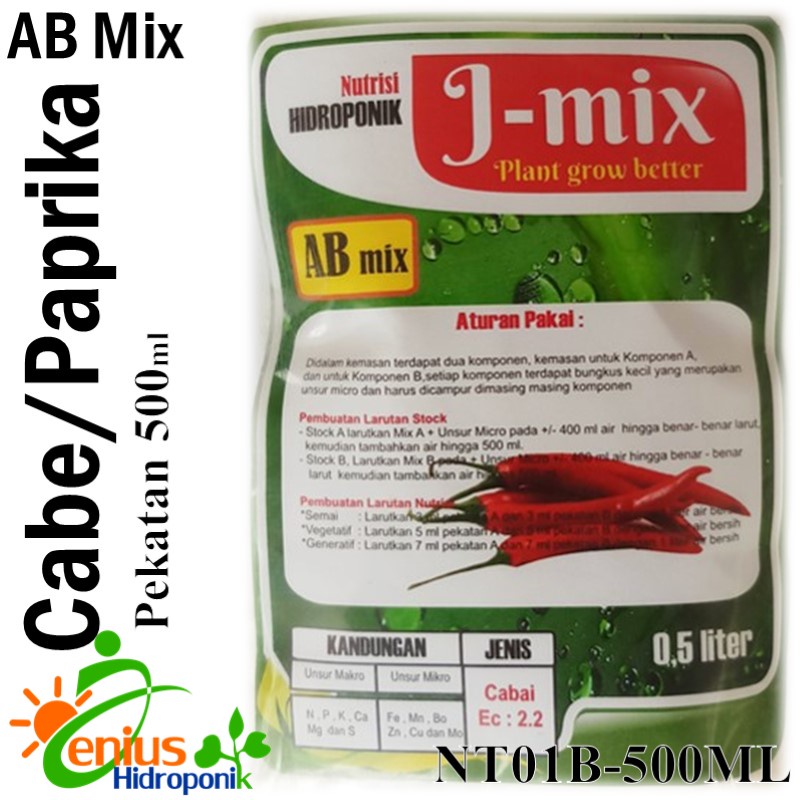 Jual AB Mix Cabe Pekatan 500 ml (Kemasan Kecil) / AB Mix / J-Mix ...