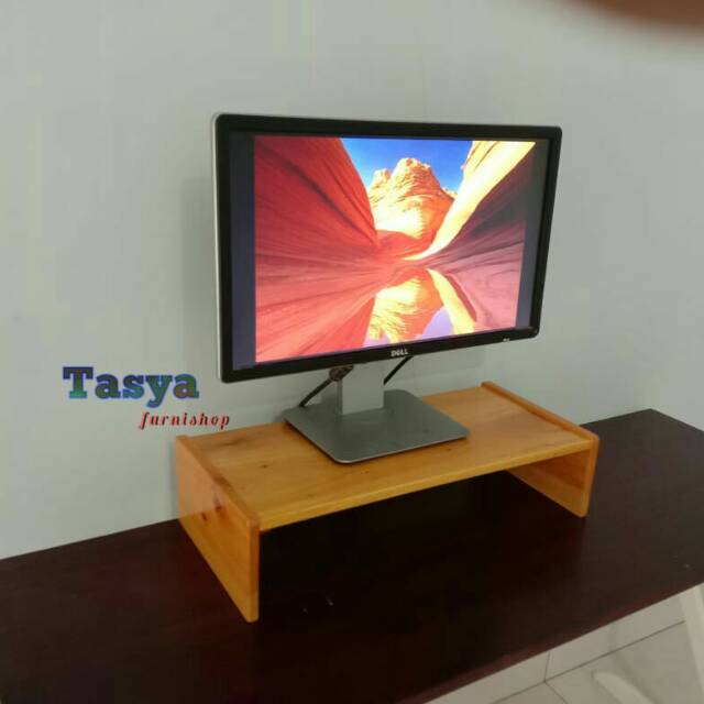 Jual Stand monitor,alas monitor warna alami kayu | Shopee Indonesia