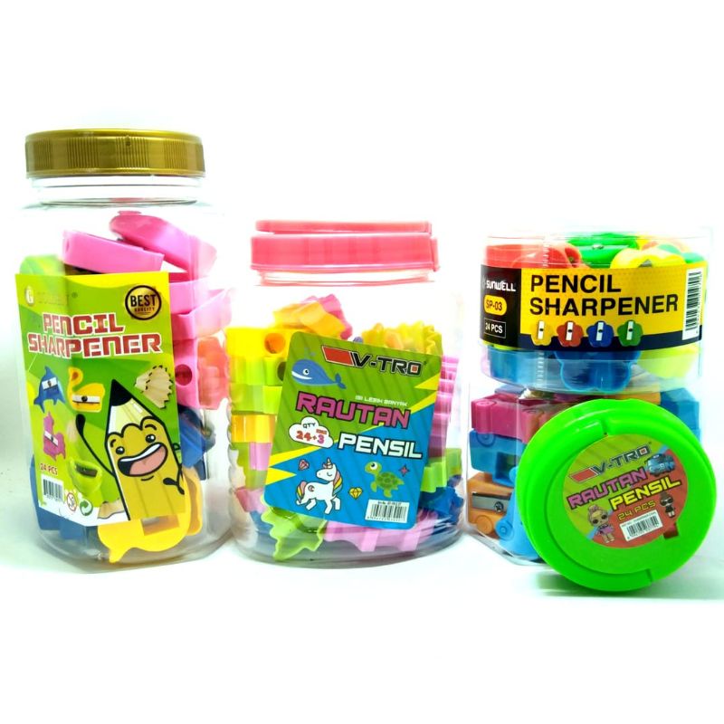 Jual Serutan Toples / Serutan tabung / Rautan isi 24 / Rautan Murah ...