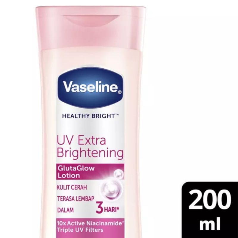 Jual Vaseline Healhty Bright UV Extra Brightening GlutaGlow Lotion ...