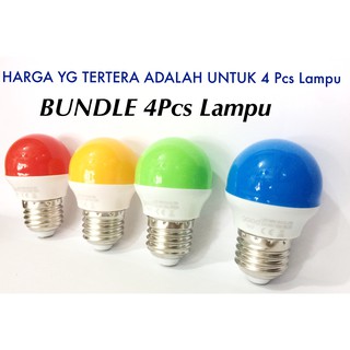 LAMPU LED WARNA WARNI GOOD LED 2 WATT BUNDLE 4 PCS MERAH KUNING HIJAU ...