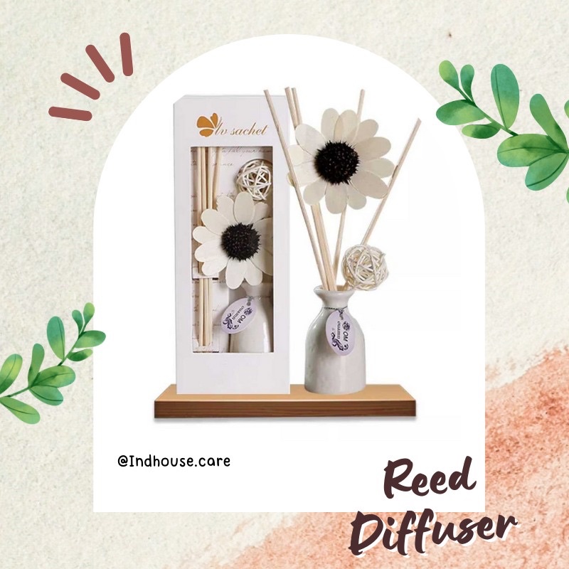 Jual REED DIFFUSER MODEL VAS BUNGA AROMATHERAPY 30 ML TAFFWARE HUMI ...