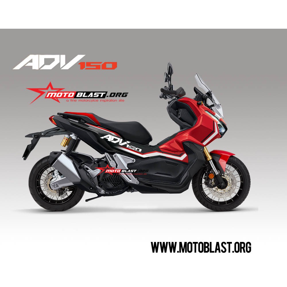 Jual Decal stiker Honda ADV 150 Red ABS ( STANDAR) | Shopee Indonesia