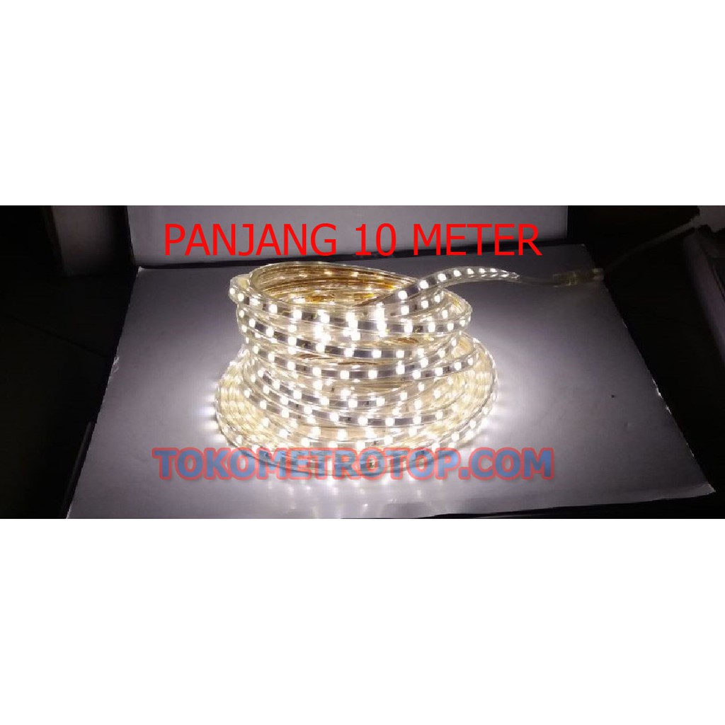 Jual Lampu Led Strips Lampu Selang 5050 Warm WHITE (10Meter) | Shopee ...