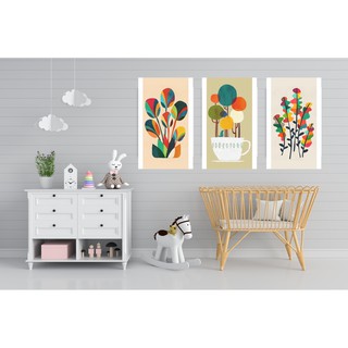 Jual Hiasan Dinding Pigura Bunga Kanvas Dekorasi Ruang Tamu 15x30 cm 3 ...