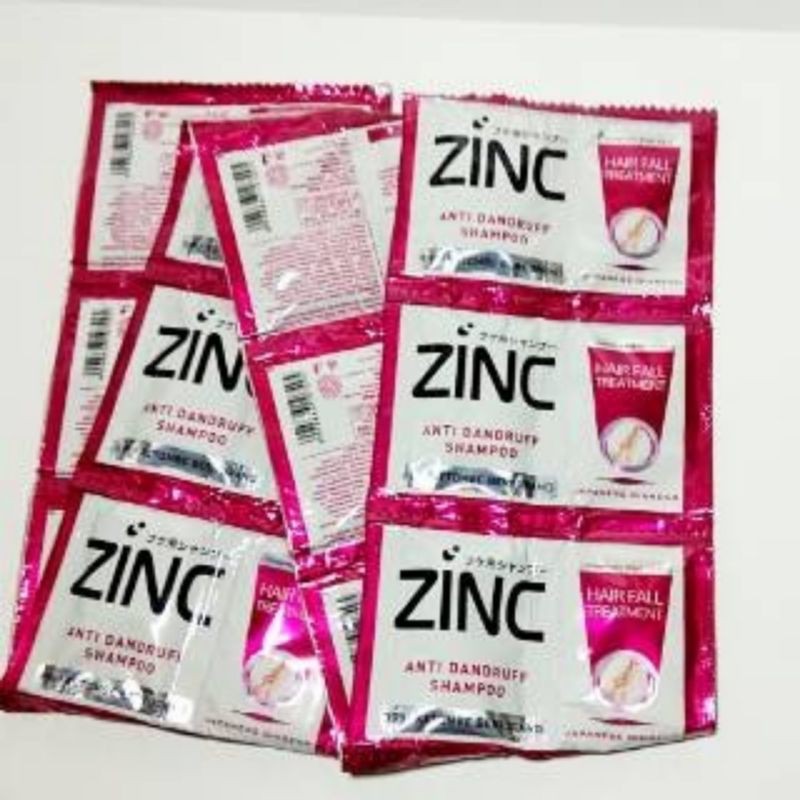 Jual Shampoo Zinc Merah 10ml ( 1 renceng 12 baris /24 sachet ) | Shopee ...