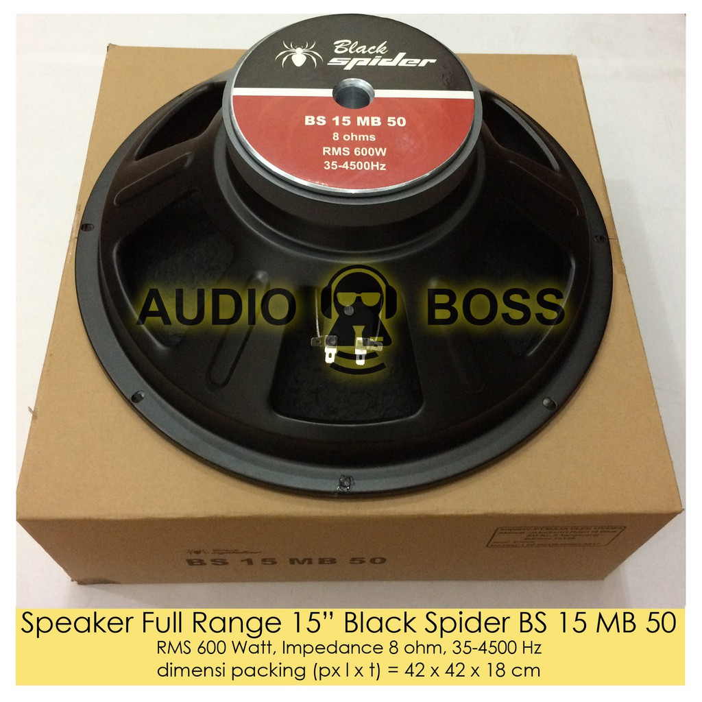 Jual Speaker Full RANGE 15" 15 inch Black Spider BS 15 MB 50 | Shopee ...